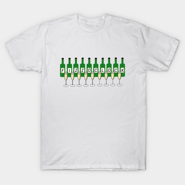 FIZZ O'CLOCK - Champagne - T-Shirt | TeePublic