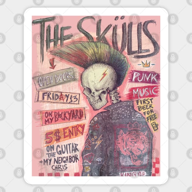 The skulls - Skulls - Sticker | TeePublic