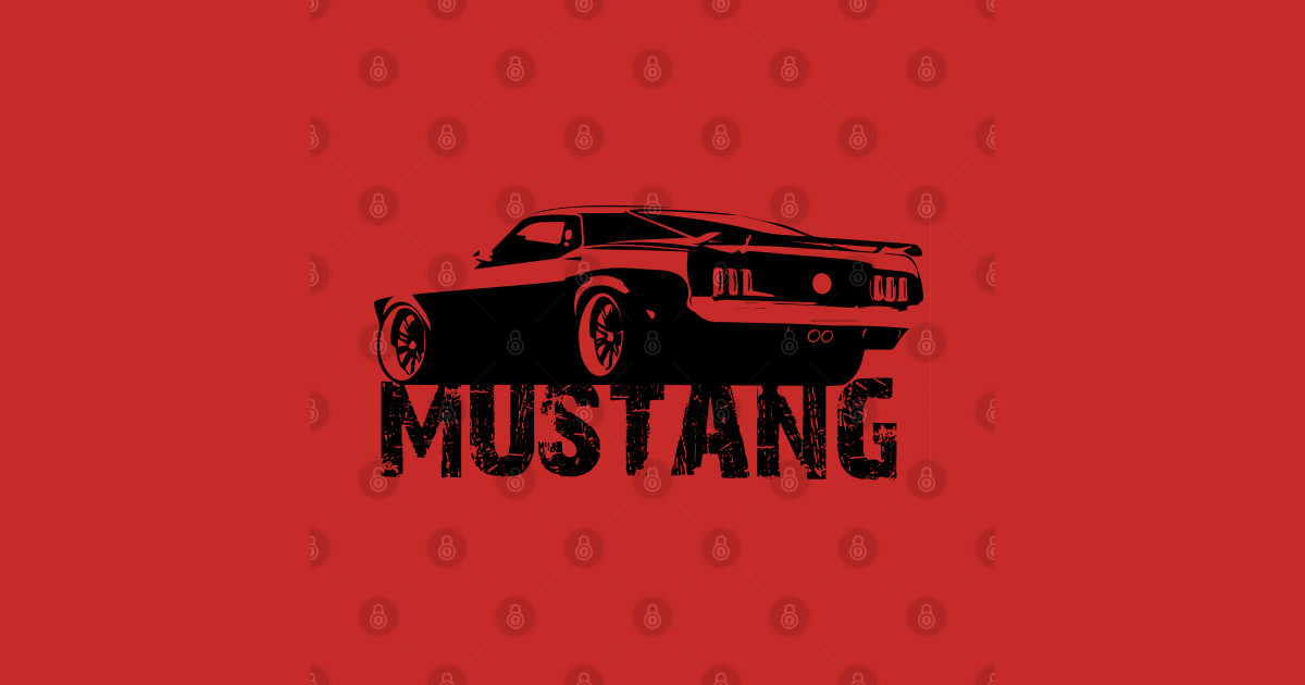 Ford Mustang - Rear Words - Ford Mustang Rear Words - T-Shirt | TeePublic