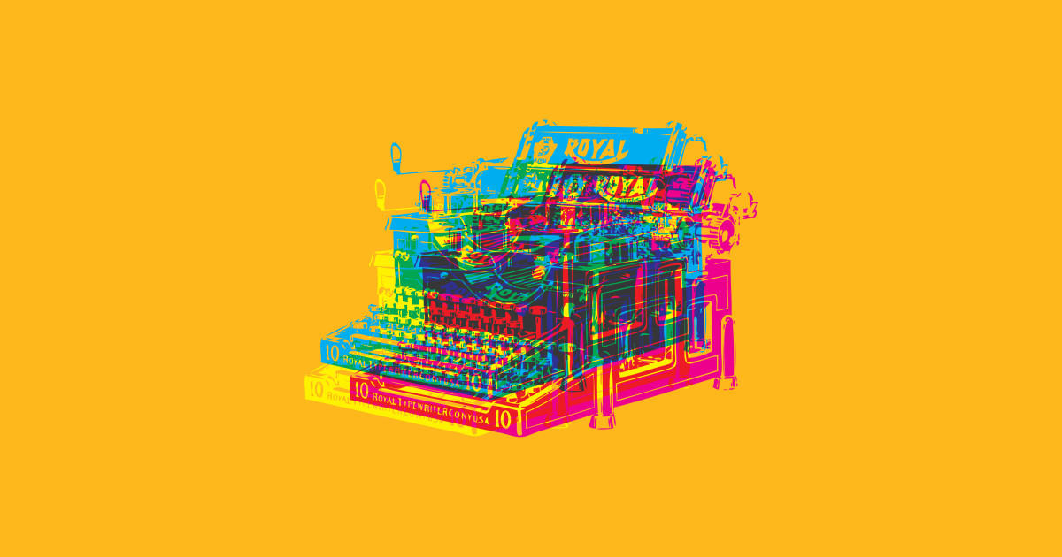 OLD CMYK LAPTOP - Typewriter - T-Shirt | TeePublic