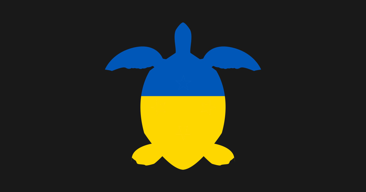 Ukrainian Sea Turtle - Ukrainian Flag - T-Shirt | TeePublic