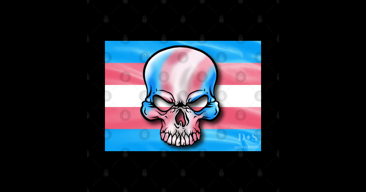 Transgender Pride Skull - Transgender - Posters and Art Prints | TeePublic