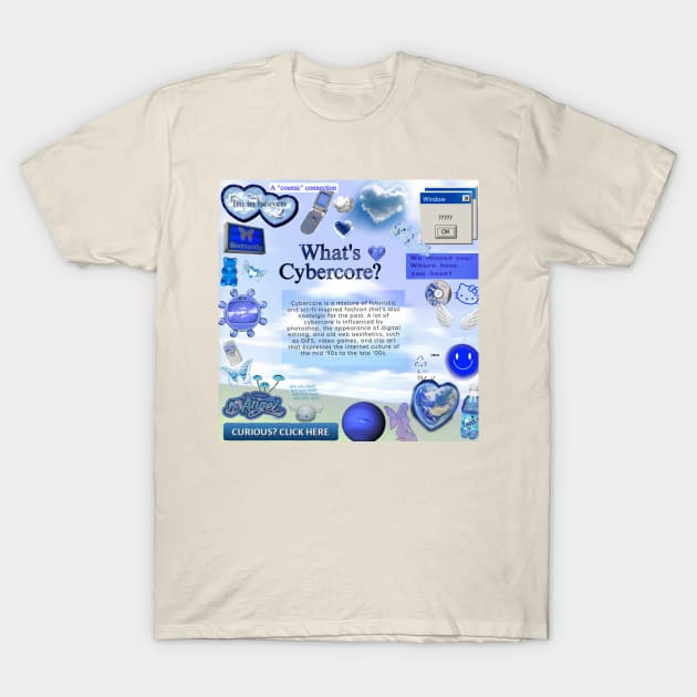 What's Cybercore Blue Aesthetic - Y2k Aesthetic - T-Shirt | TeePublic