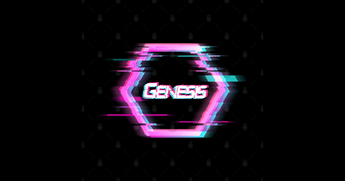Glitch aesthetic | Exclusive - Genesis - Genesis - Sticker | TeePublic