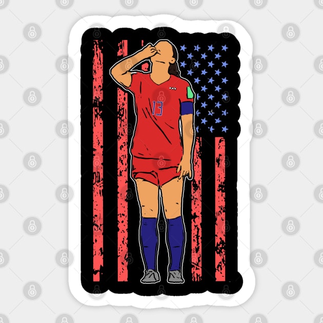 Alex Morgan Celebration - Alex Morgan - Sticker | TeePublic