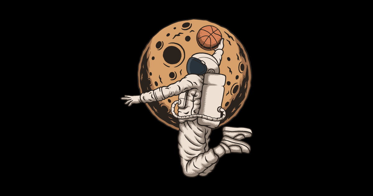 Astro Basketball Dunk - Space - Sticker | TeePublic