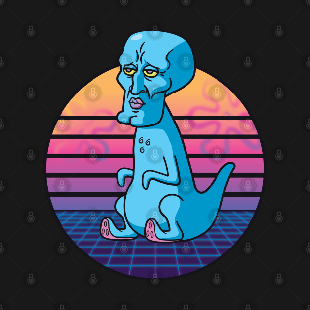 Handsome Squidasaurus Rex - Squidward - T-Shirt | TeePublic