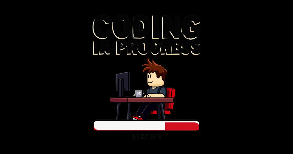 Roblox CODING IN PROGRESS - Kids - Roblox - Sticker | TeePublic