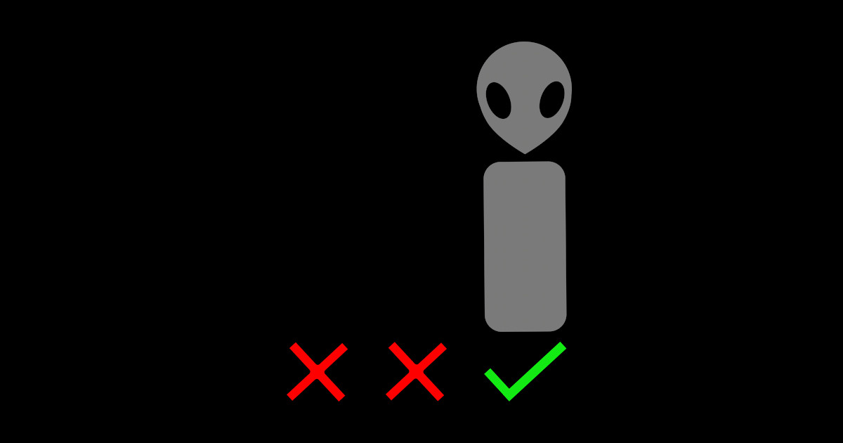 Alien Gender (Grey) - Alien - Sticker | TeePublic