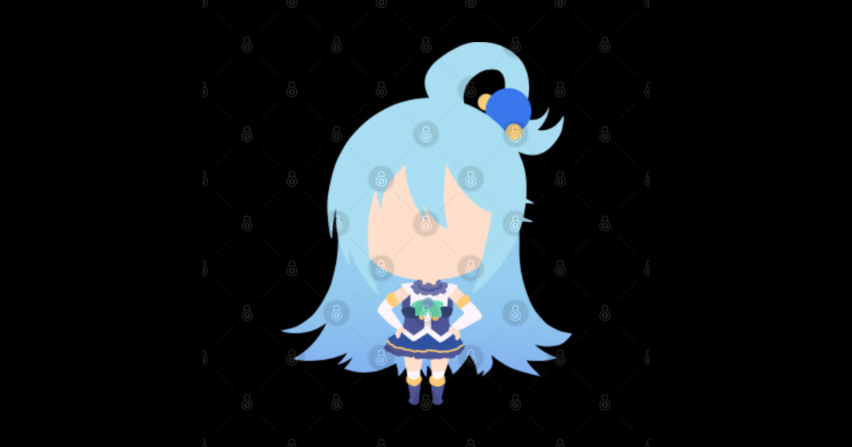 Aqua Chibi - Konosuba - Sticker | TeePublic