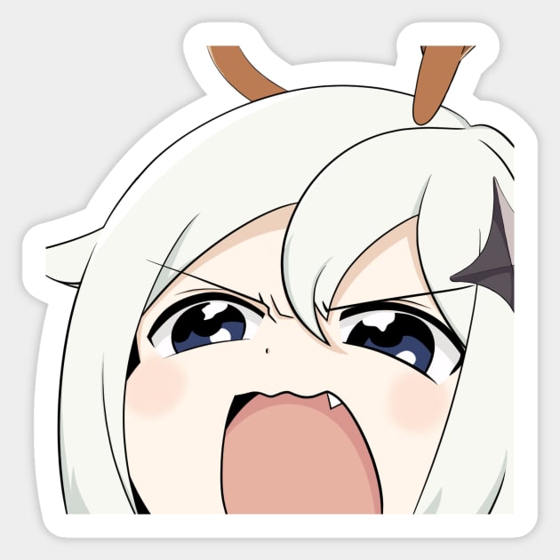 Angry Paimon Sounds Emergency Food! - Angry - Sticker | TeePublic