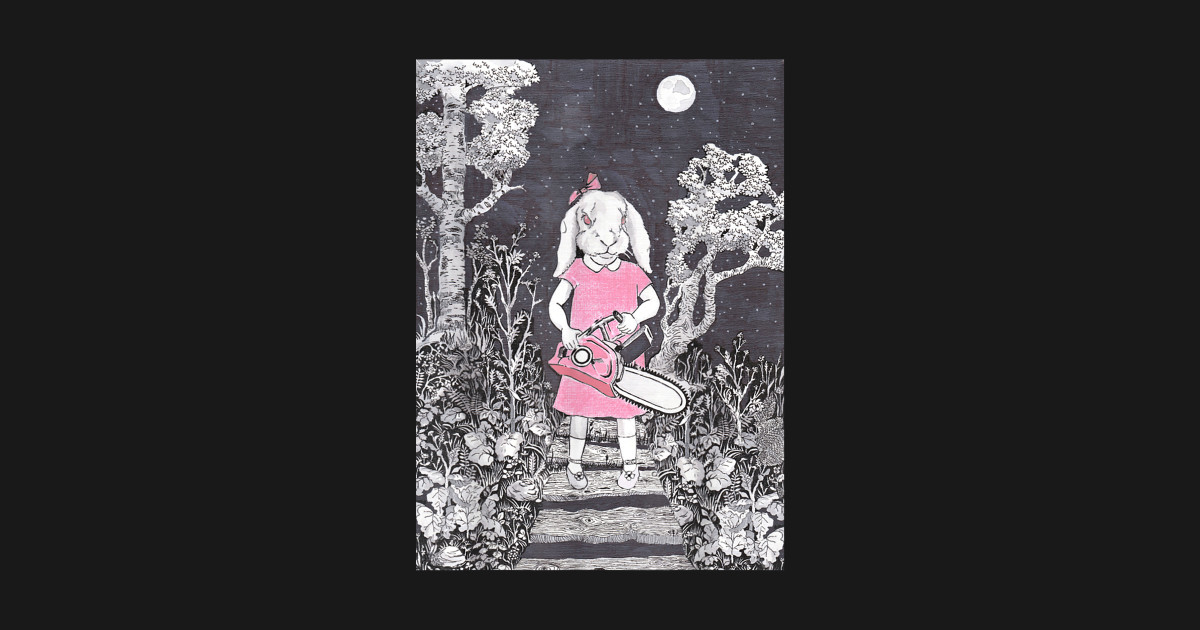 Creepy Chainsaw Bunny Goth Gothic Halloween Horror Darkness - Creepy ...