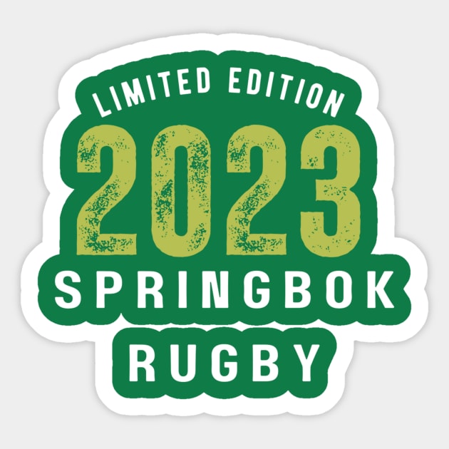 Limited Edition Springbok Rugby - South African Rugby - Sticker | TeePublic
