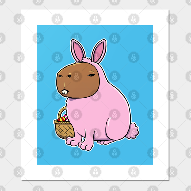 Capybara Easter Bunny Costume - Capybara - Posters and Art Prints ...