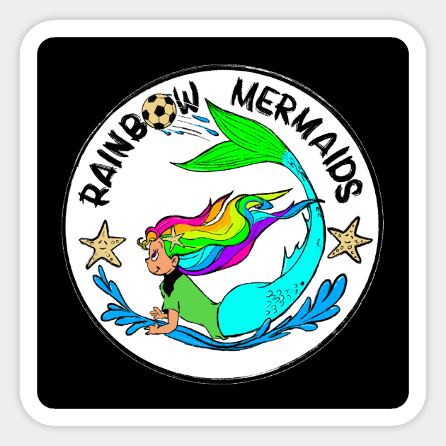 Rainbow Mermaids Logo - Rainbow Mermaid - Sticker | TeePublic