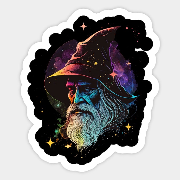 wizard - Wizard Face - Sticker | TeePublic