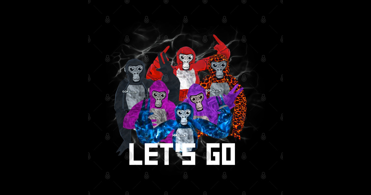 Gorilla Tag Let’s Go Monke Team T-Shirt VR - Gorilla Tag - Posters and ...