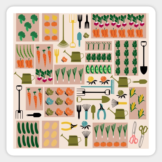 Cute Garden Plot - Garden Plot - Sticker | TeePublic