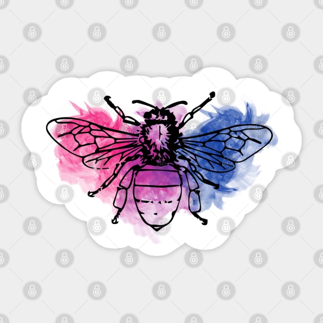 Bi Bee Flag - Bisexual - Sticker | TeePublic