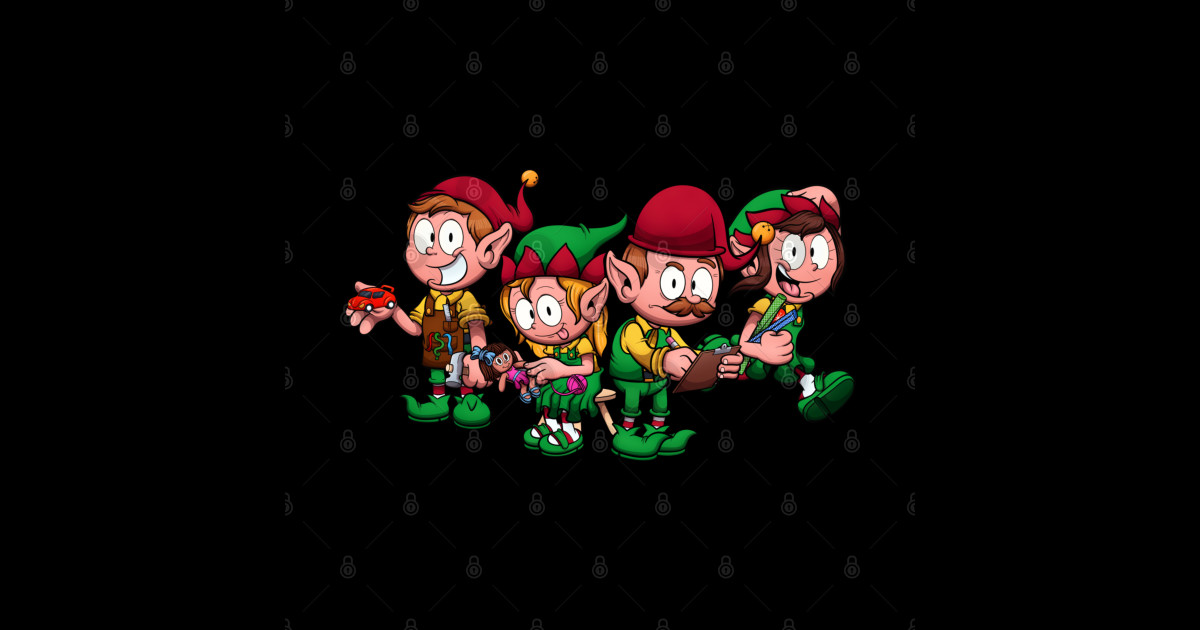 Christmas Worker Elves - Christmas Worker Elves - Sticker | TeePublic