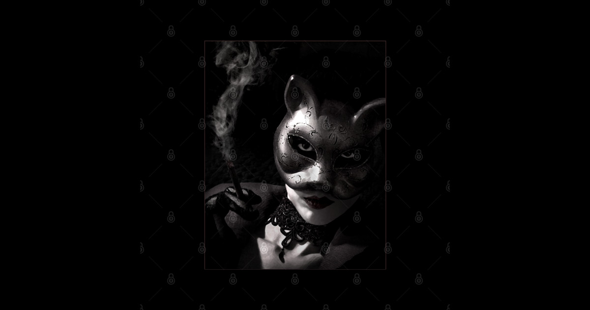 Bad Kitty - Mask - Sticker | TeePublic