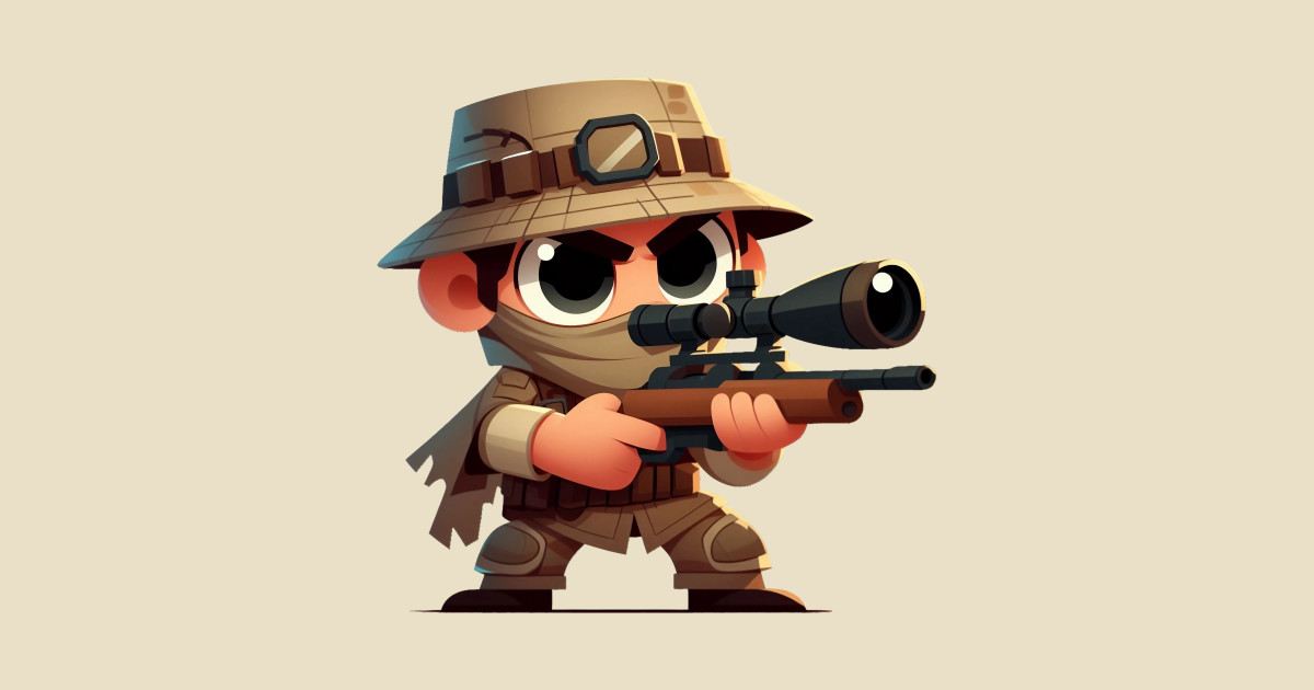 Cute Sniper Soldier - Sniper - T-Shirt | TeePublic
