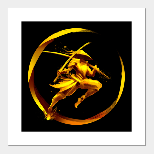 Japnese Yin Yang Samurai Warrior Katana Sword Ronin - Samurai - Posters ...