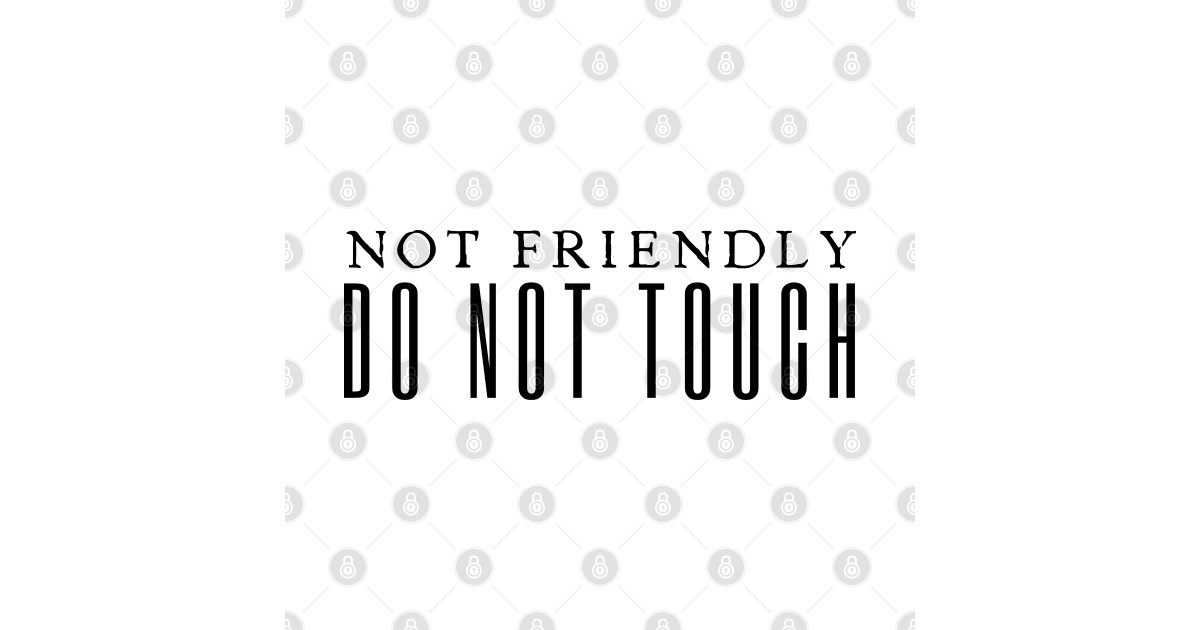 Not Friendly Do Not Touch - Not Friendly Do Not Touch - T-Shirt | TeePublic