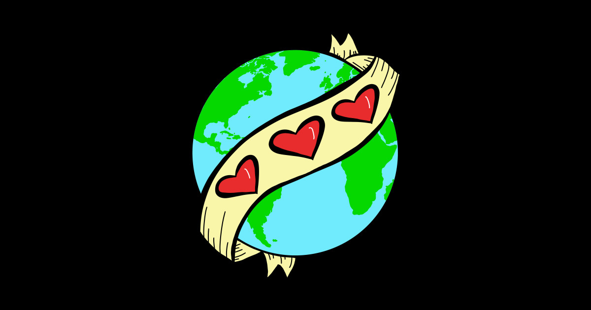 I Love Earth - Earth - Sticker | TeePublic