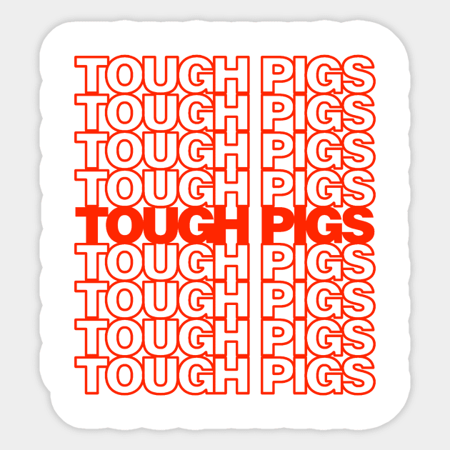 ToughPigs - shopping bag logo - Websites - Sticker | TeePublic