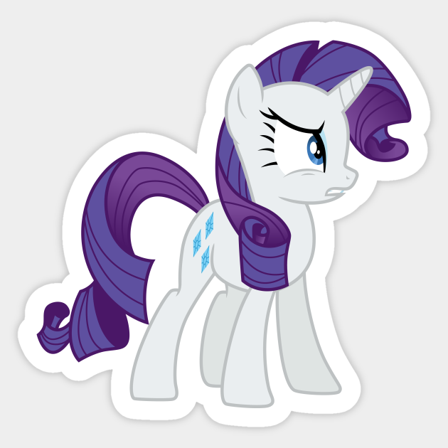 Shocked Rarity 2 - My Little Pony - Sticker | TeePublic