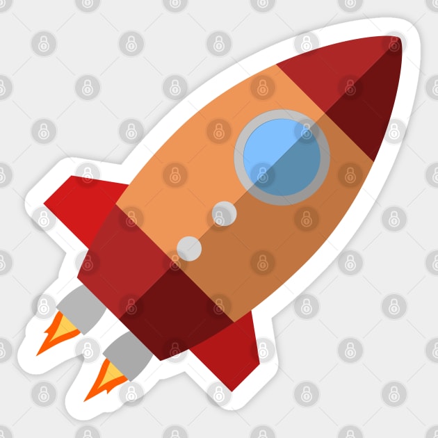 Rocket Ship - Rocket - Sticker | TeePublic