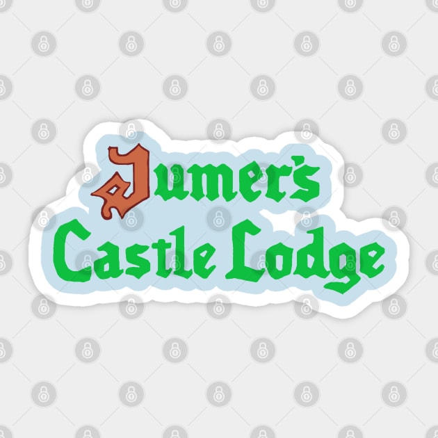 Jumer's Castle Lodge Retro Logo - Retro - Sticker | TeePublic