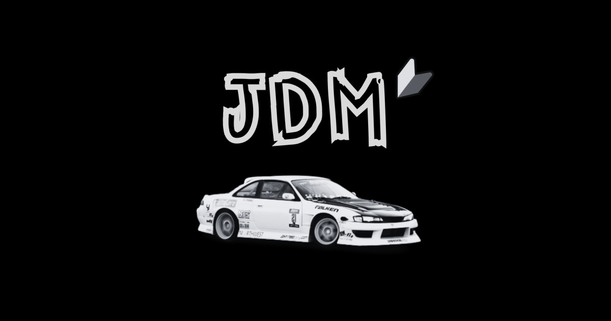 Nissan Silvia S14 Black and White JDM Design - Jdm - Sticker | TeePublic