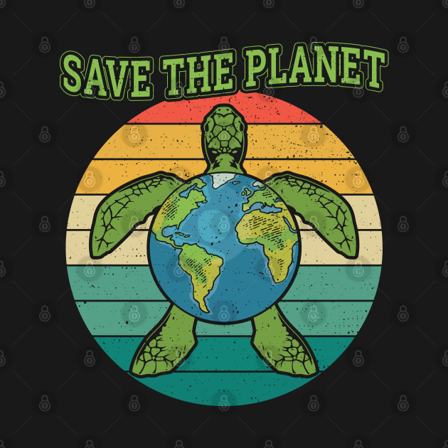 Earth Day Save The Planet Turtle Environment - Earth Day - Kids T-Shirt ...