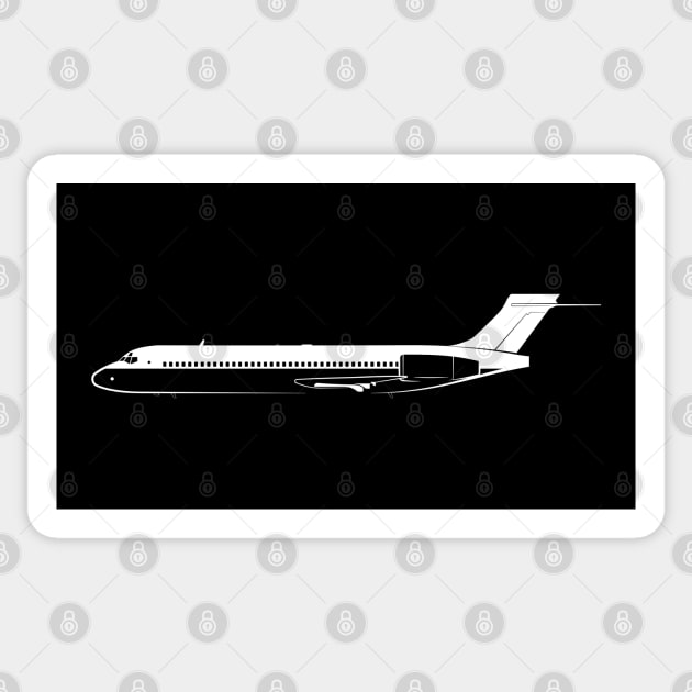 Boeing 717-200 Silhouette - 717 - Sticker | TeePublic