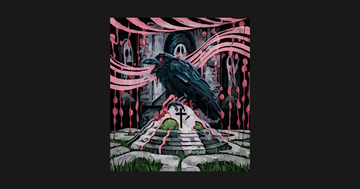 watercolor crow in my nightmare - Watercolor - T-Shirt | TeePublic
