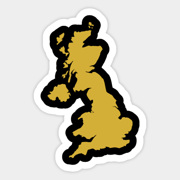 United Kingdom Map - United Kingdom - Sticker | TeePublic