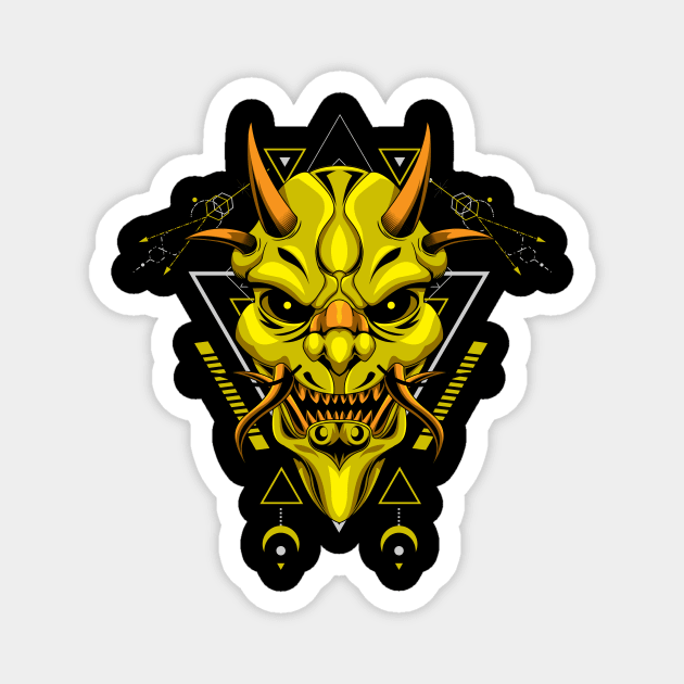 mask japan yokai - Mask Japan Yokai - Magnet | TeePublic