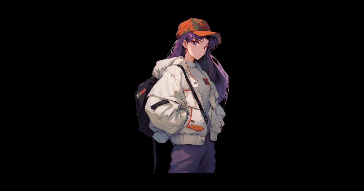 Misato Katsuragi Anime girl Illustration streetwear 3 - Evangelion ...