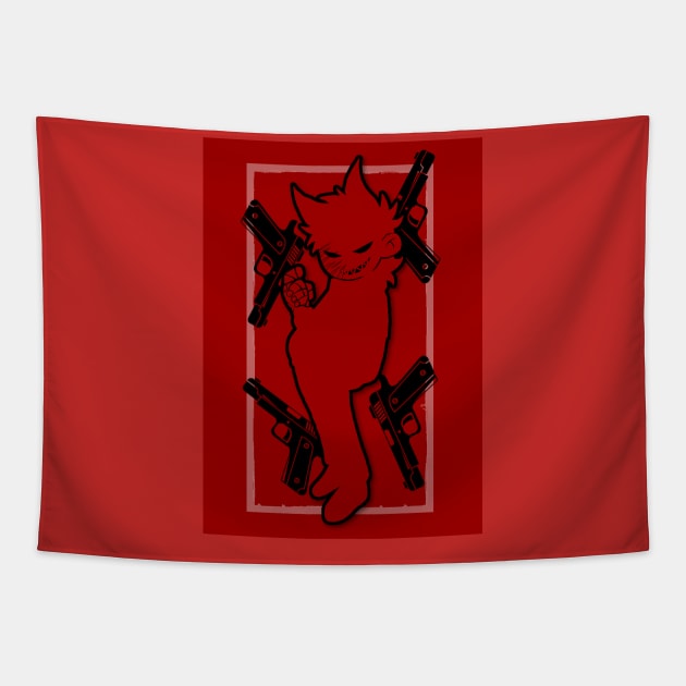Tord Black guns - Eddsworld - Tapestry | TeePublic