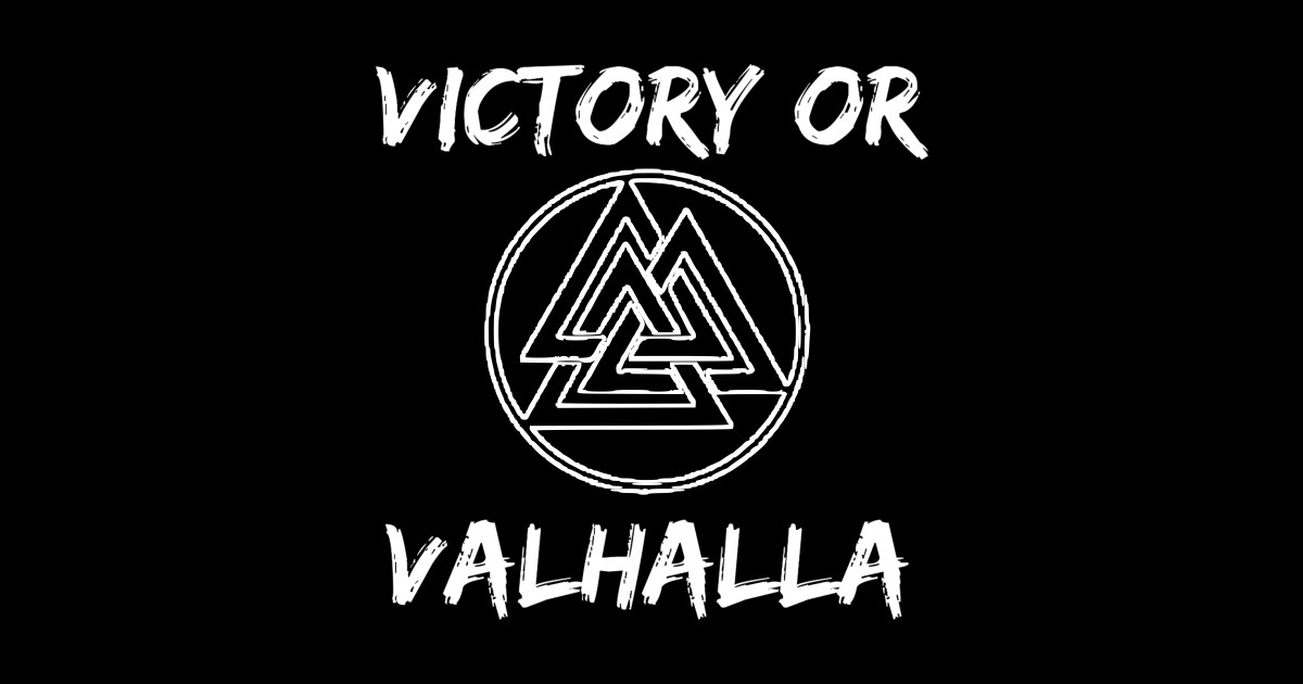 Victory or Valhalla - Norse Runes - Sticker | TeePublic