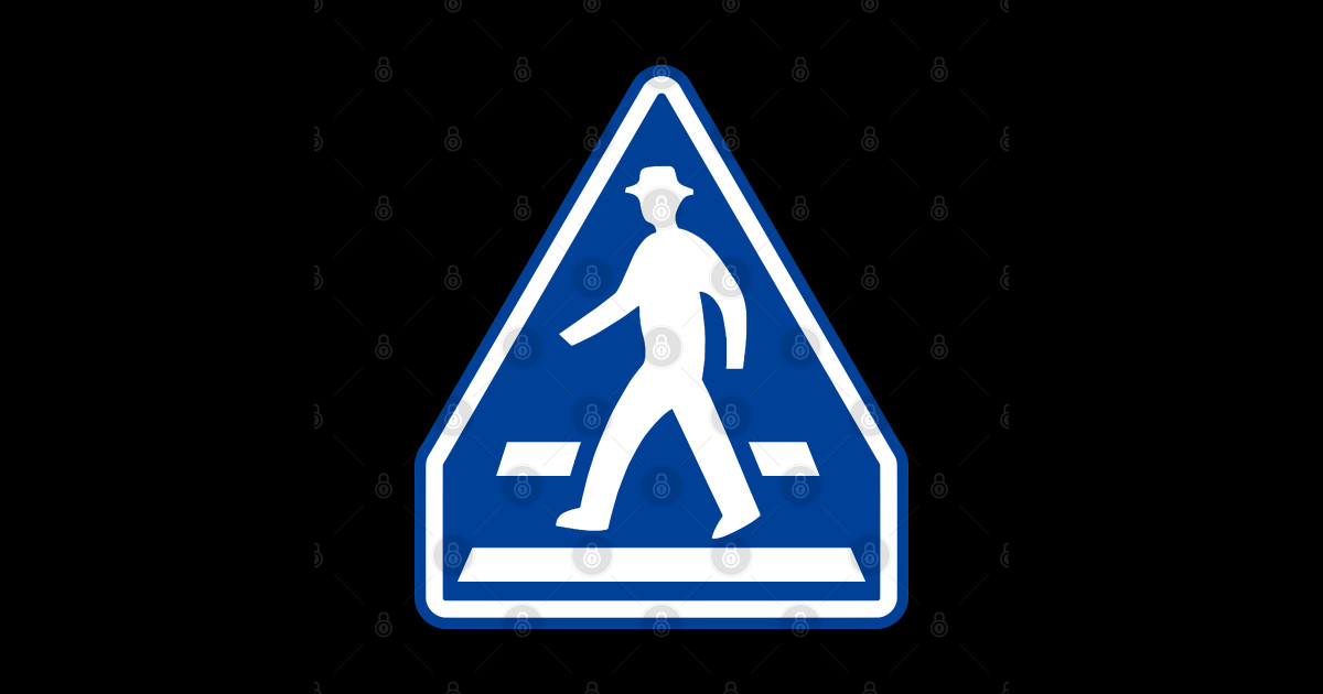 Japanese Pedestrian Crossing Sign - Japan - Sticker | TeePublic