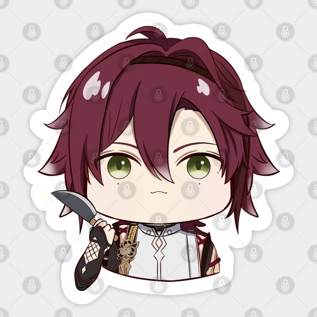 Chibi Shikanoin Heizou Genshin Impact hold a knife - Chibi Shikanoin ...