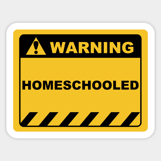 Human Warning Sign Label Homeschooled - Yellow and Black - 2020 ...
