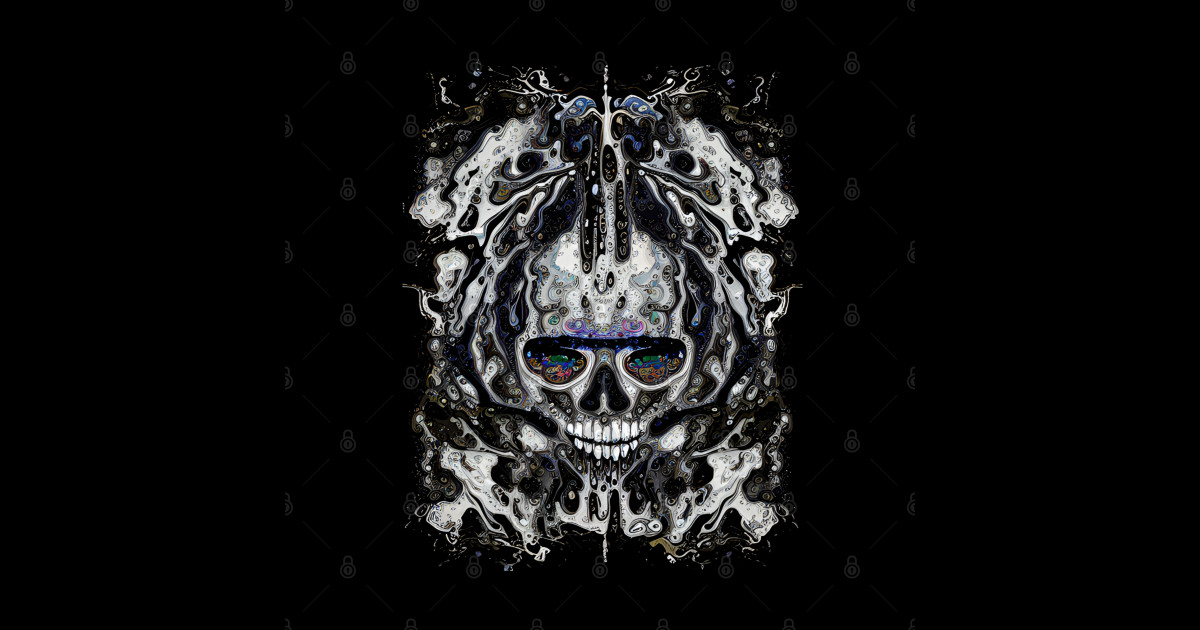 Chroma of Shadows - Psychedelic Art - Sticker | TeePublic