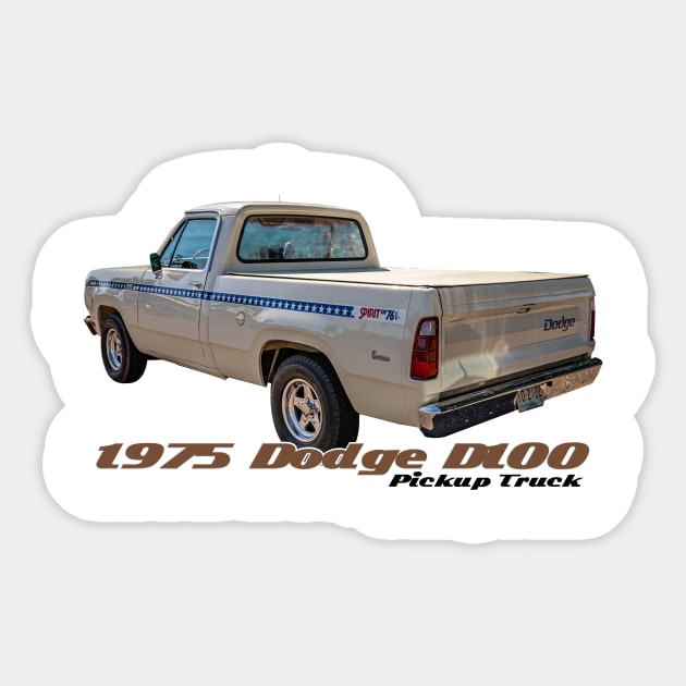 1975 Dodge D100 Pickup Truck - 1975 Dodge D100 Pickup Truck - Sticker ...