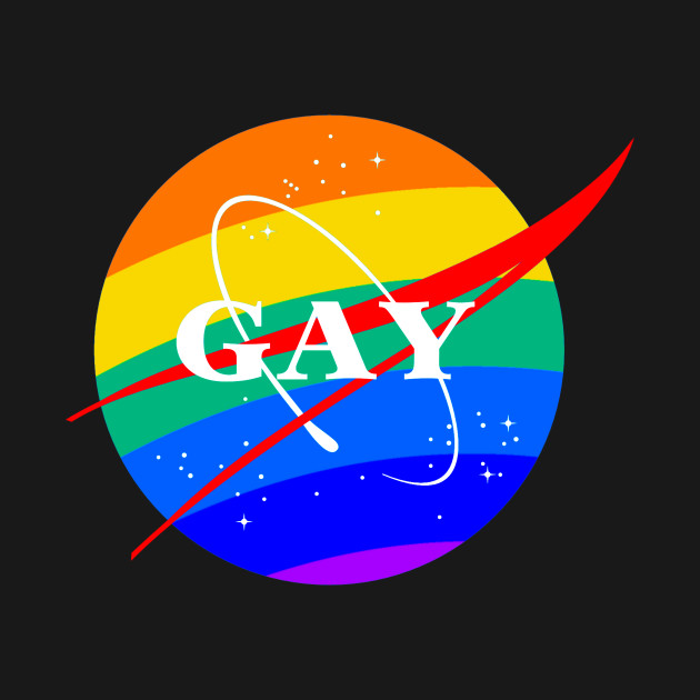 Gay NASA Logo Space Gay Geek Pride - Gay - T-Shirt | TeePublic