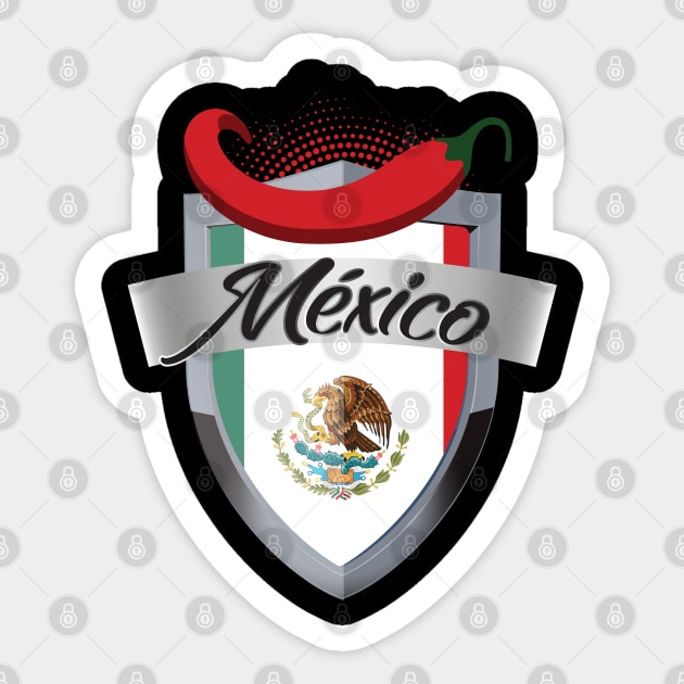 Mexico Shield - Mexico - Sticker | TeePublic