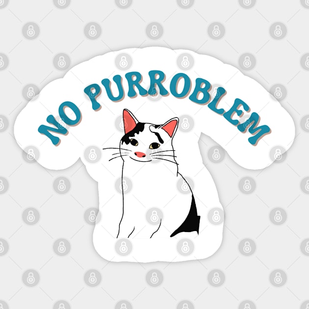 Silly Cat Face Memes - Funny Tsihrt - Sticker | TeePublic